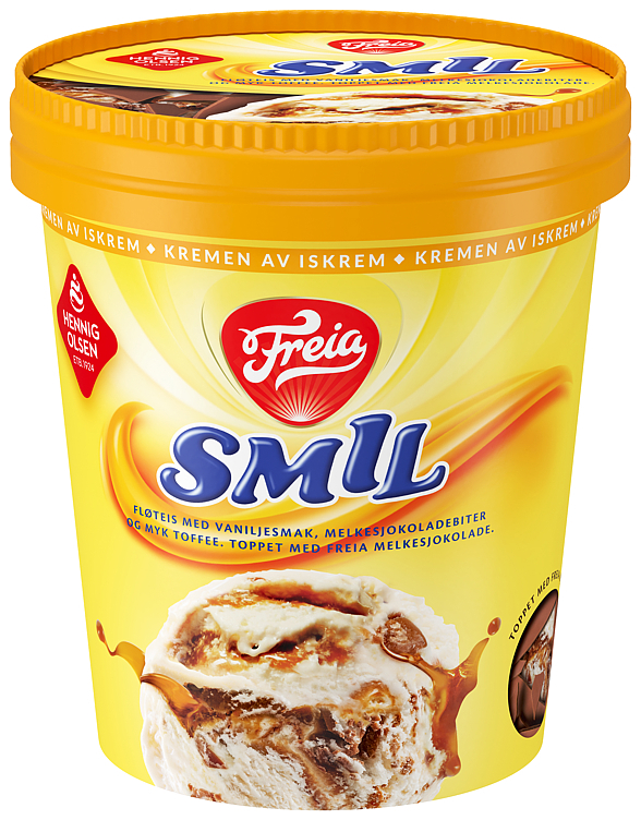 Freia smil fløteis mvaniljesmak melkesjokoladebiter 450ml - sg.no